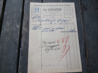 Travaux Bâtiments Maître Menuisier Ebéniste Léon BAUMGARTNER à METZ ...