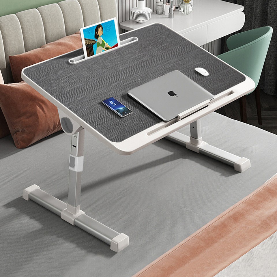 Folding Laptop Stand Desk Adjustable Computer Table Portable Sofa ...