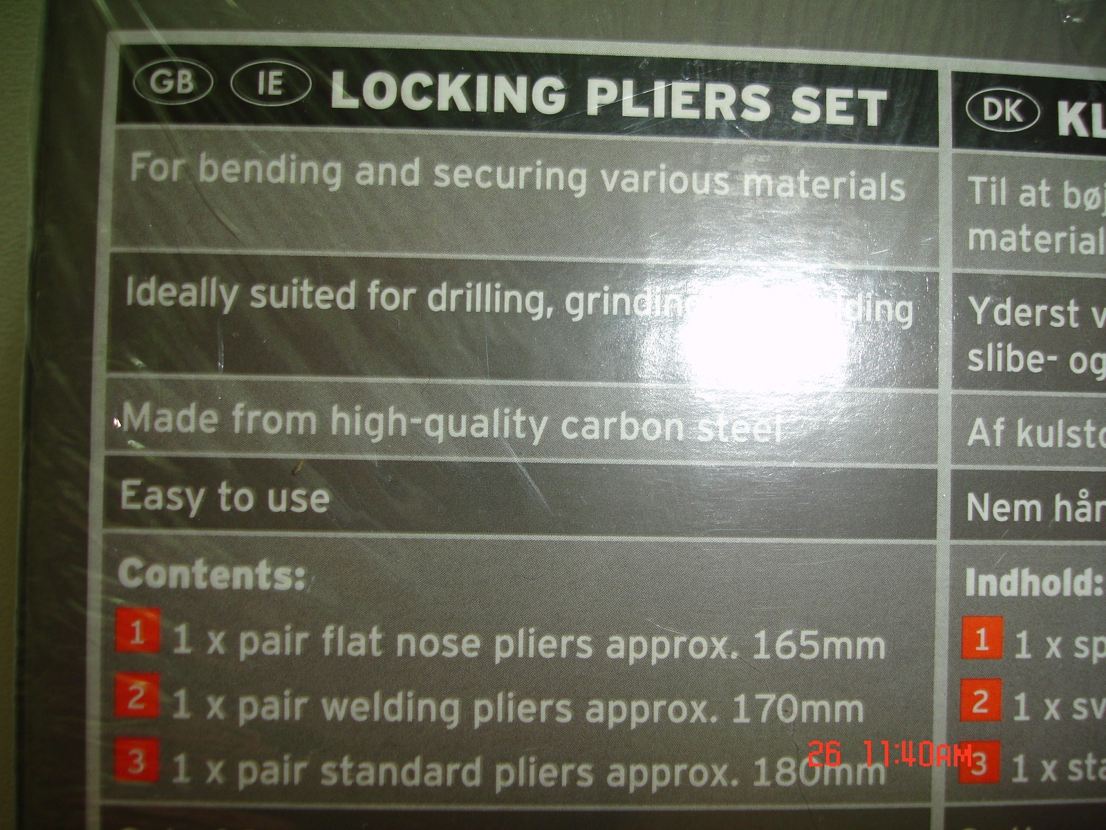 POWERFIX PROFI+ LOCKING PLIERS SET /FOR BENDING AND SECURING VARIOUS ...