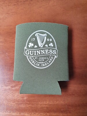 Guinness Can Cooler 'St James Gate' Green Neoprene 330ml Koozie Stubby ...