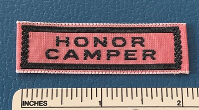 Vintage HONOR CAMPER Boy Scout Woven Segment PATCH Uniform Camp Badge Award | eBay
