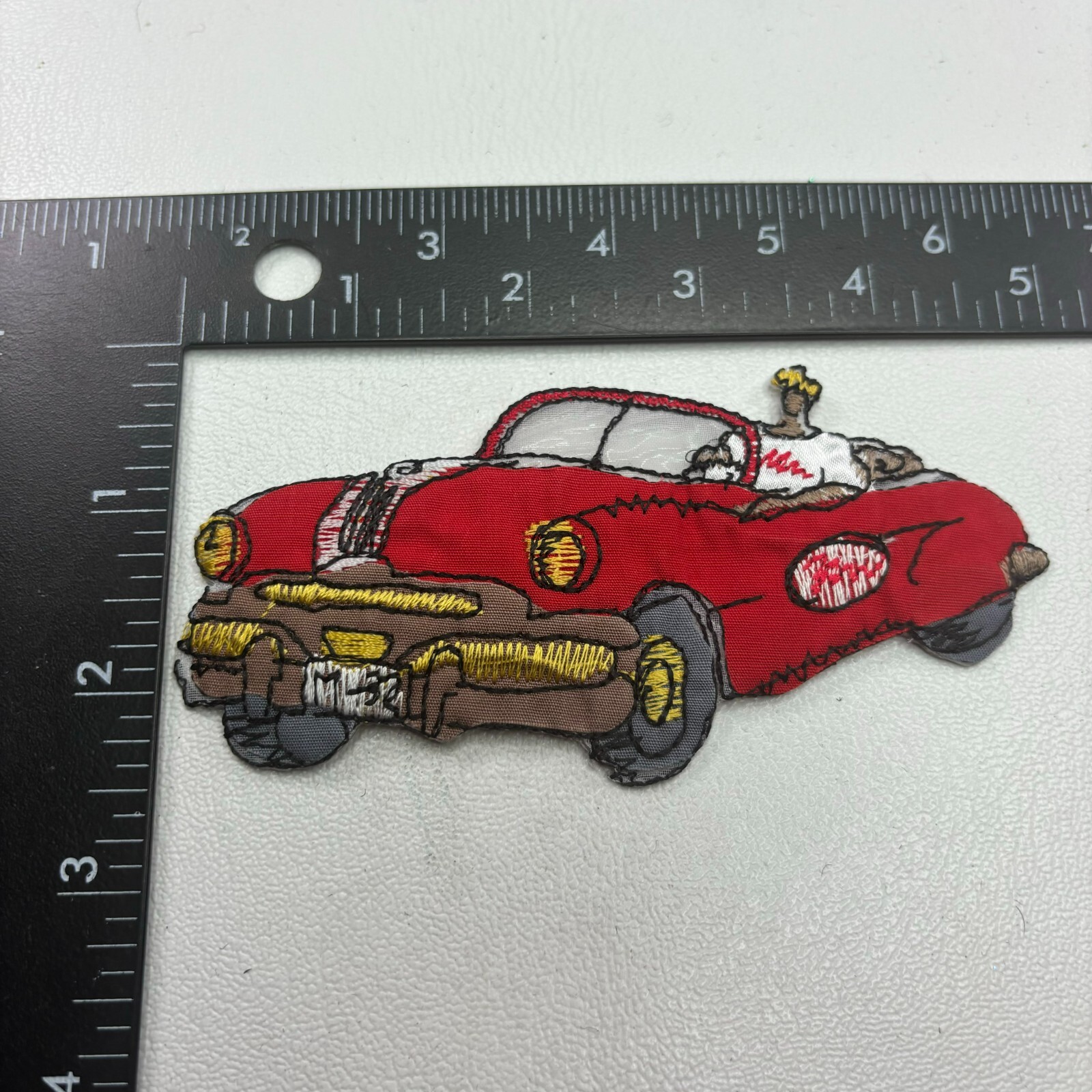 Convertible HOT RED SPORTS CAR Patch (Thought To Be c 1990s Patch) 371V ...