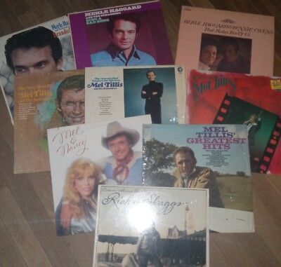 Lot Of 9 Merle Haggard, Mel Tillis, Ricky Skaggs Vinyl Albulms | eBay