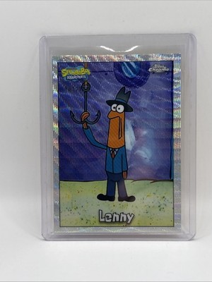 2025 Topps Chrome SpongeBob 25th Anniversary Lenny Wave Refractor 141/ ...