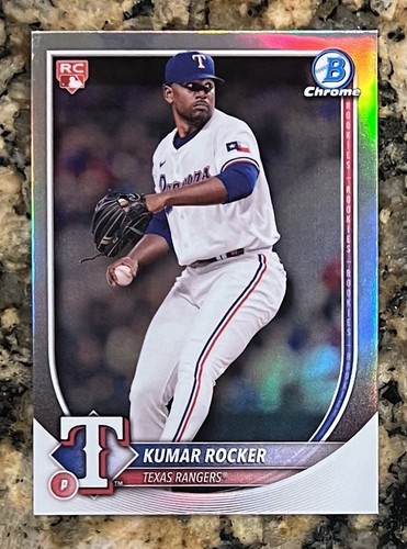 2025 Bowman KUMAR ROCKER (RC) Red Rookie Redemption Card #80 Texas ...