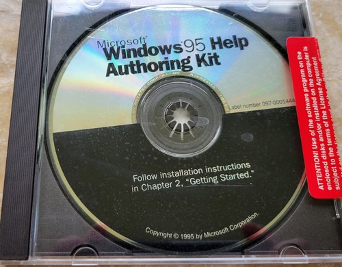 Vintage CD - Microsoft Windows 95 Help Authoring Kit | eBay
