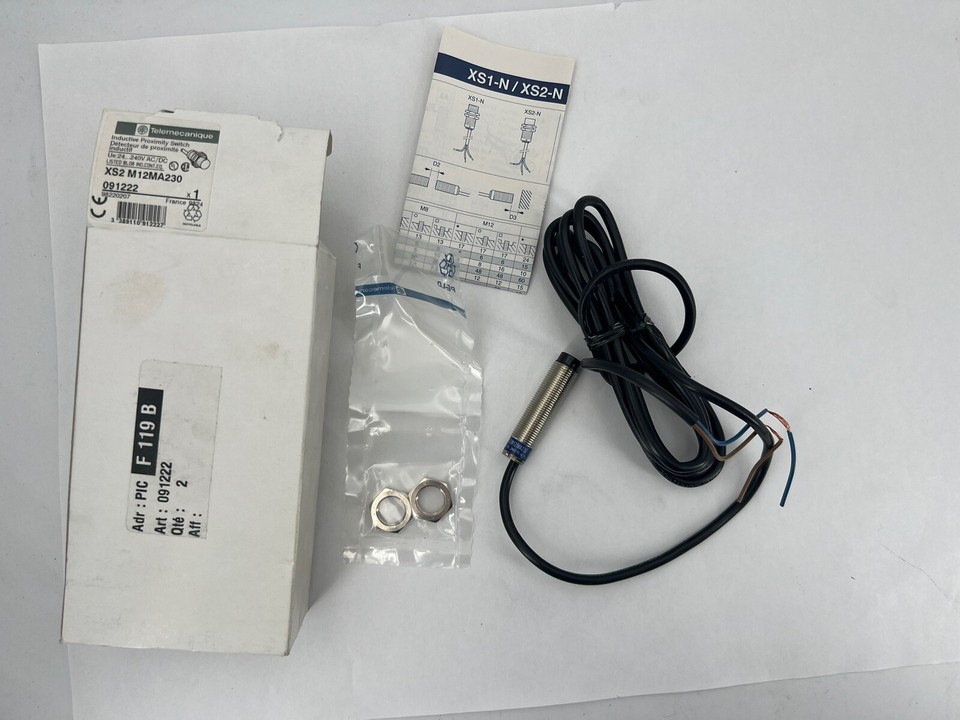 Proximity Reed Switch, Inductive 24 … 240vdc Telemecanique XS2 M12MA230 ...
