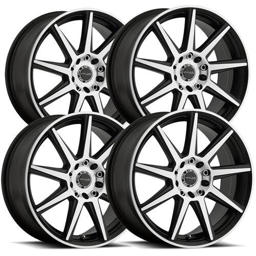 (4) Raceline 144M Storm 16x7 5x110/5x115 +40 Black/Machined Wheels Rims ...