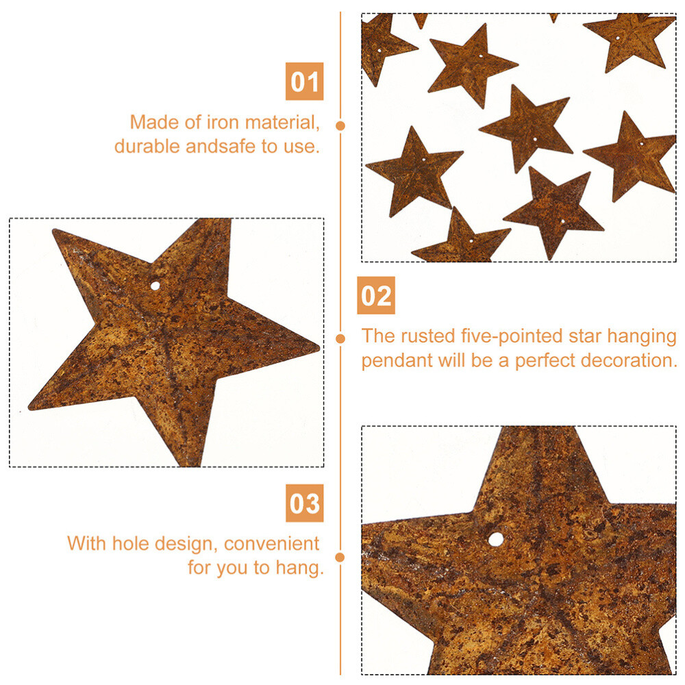 Small Rustic Metal Stars