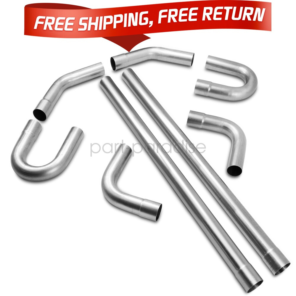 Universal 3 Inch Exhaust Tubing Mandrel Bend Pipe Straight U-Bend Kit ...