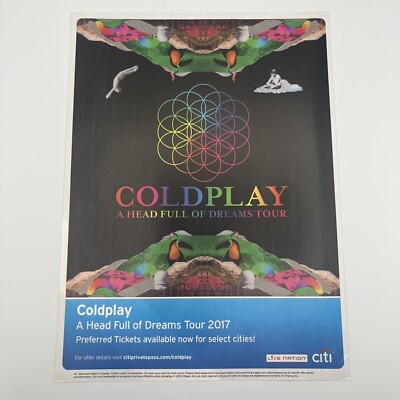 Coldplay A Head Full of Dreams Tour 2016 Promo Print Ad 8"x10.75" AD ...