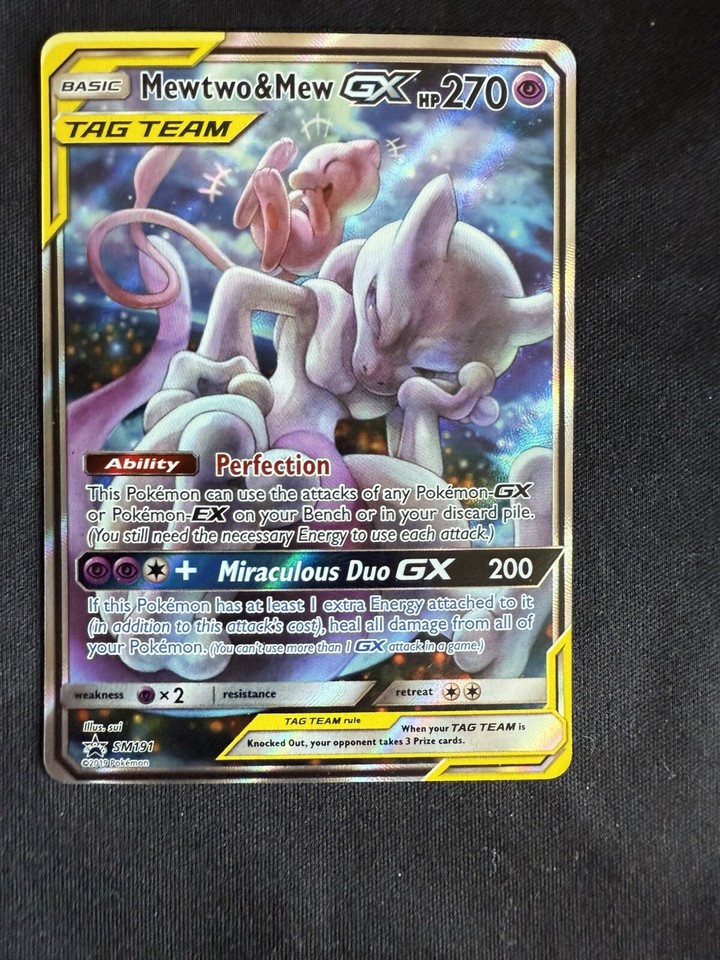 Mewtwo & Mew Tag Team GX SM191 Sm Holo One Owner Never Played WOW ...
