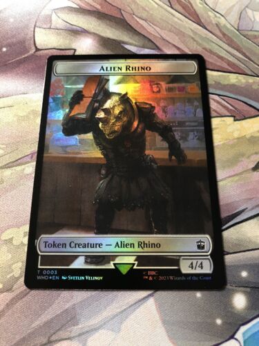 Alien Rhino 0003 Clue 0021 Foil Token Doctor Who WHO MTG Magic Pack ...