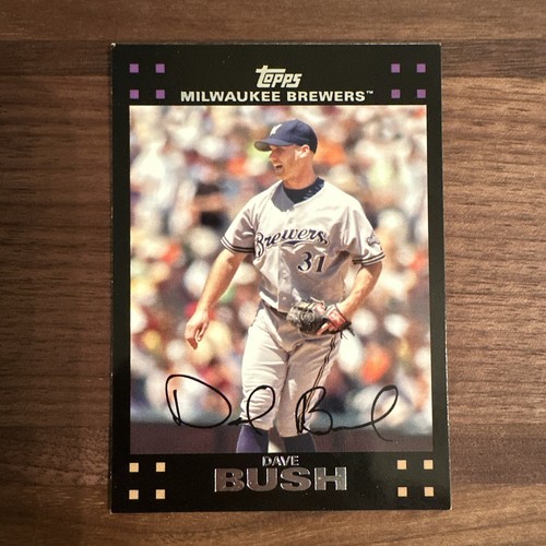 Dave Bush Signed 2007 Topps #97 Card Milwaukee Brewers Auto AU | eBay