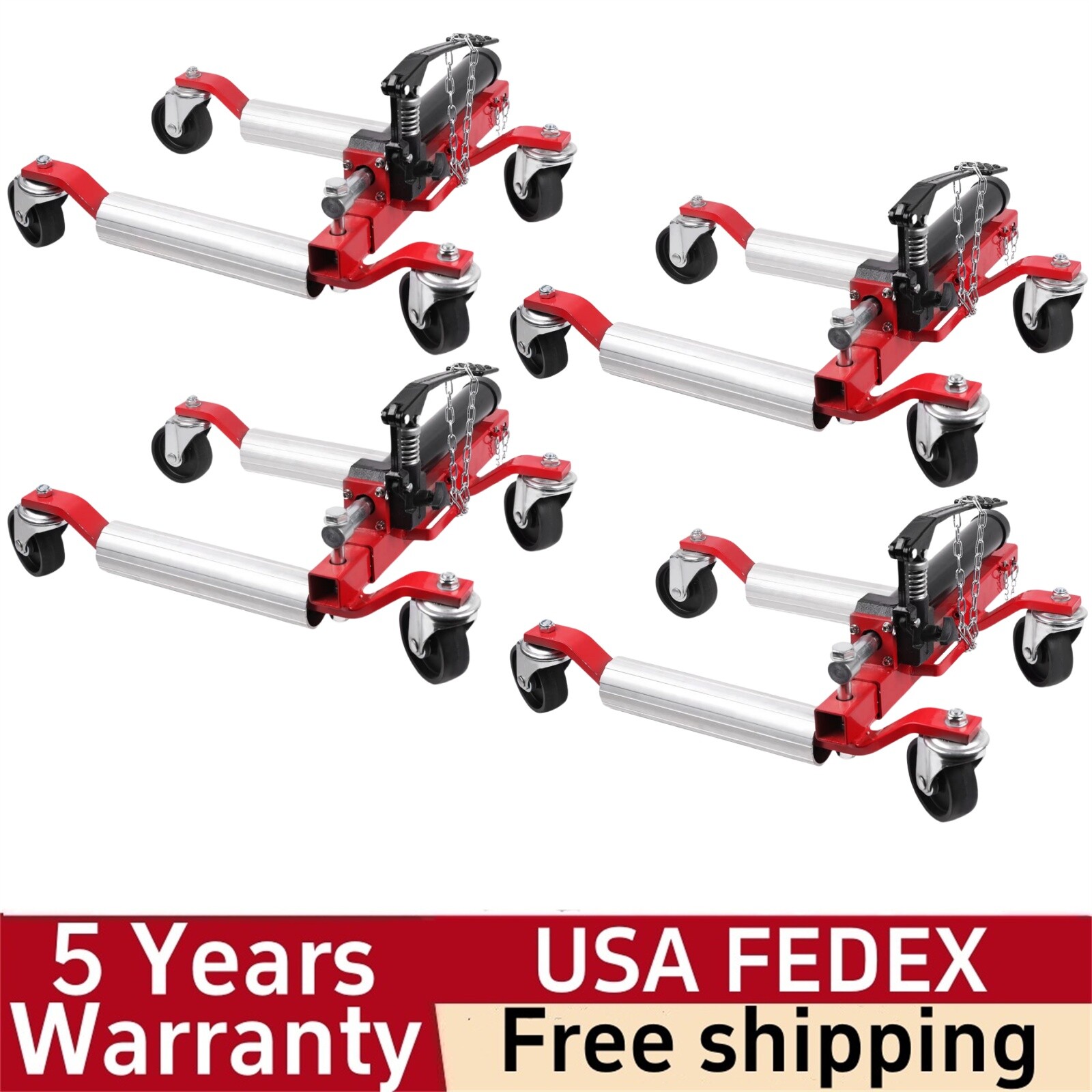 Set of 4 Hydraulic Car Wheel Dolly Jack 1500-lbs Car Skates Heavy Duty ...