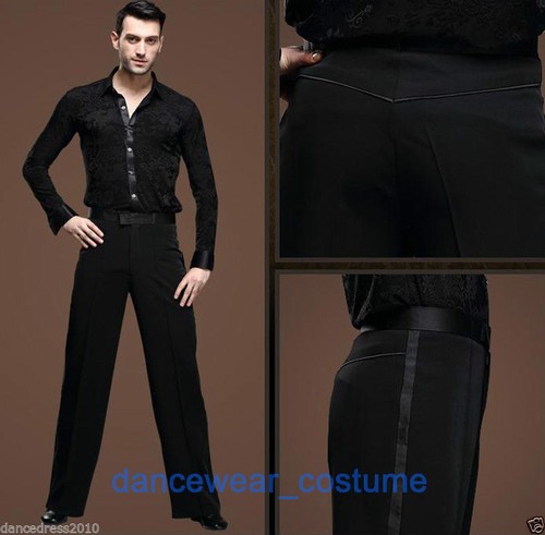 Men Rhythm Ballroom Latin Tango Modern Samba Salsa Practise Dance Pants ...
