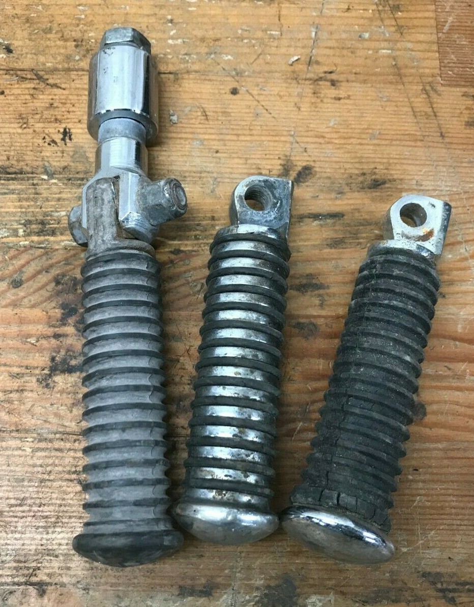 Lot of Harley Flathead Shovelhead Ironhead Foot Pegs Rests round Rubber ...