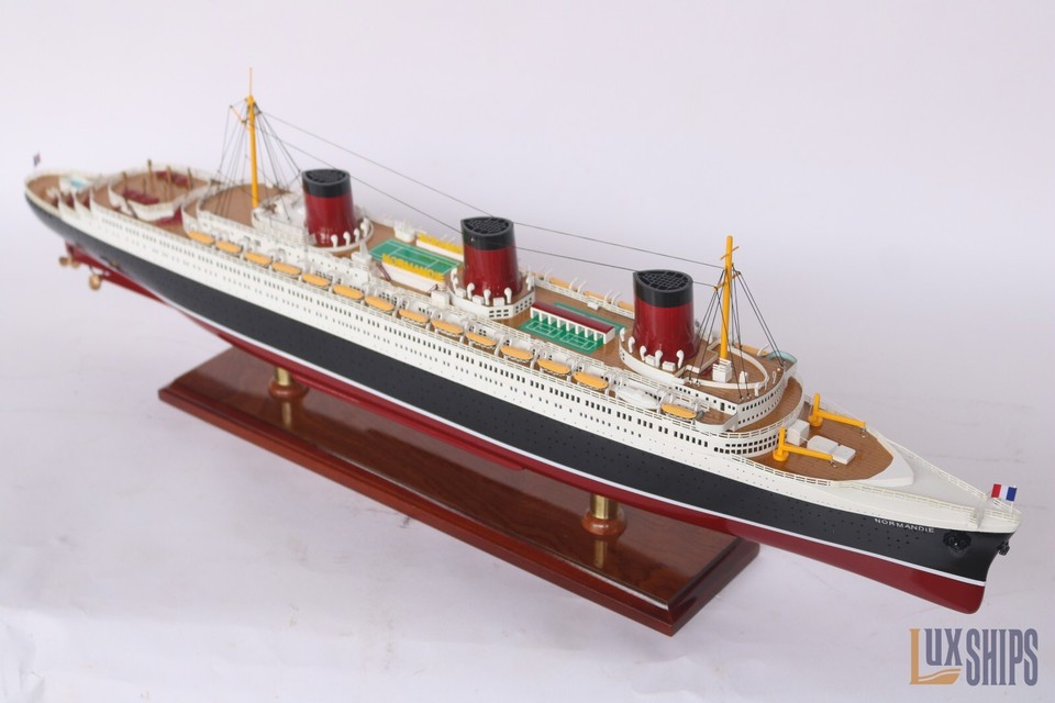 SS Normandie Ship Model 80cm - SS Normandie Model Ship | eBay