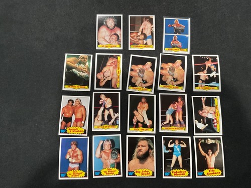 1985 Topps WWF Cards Lot Of 18 Hulk Hogan Rookie, Big John, Tito ...