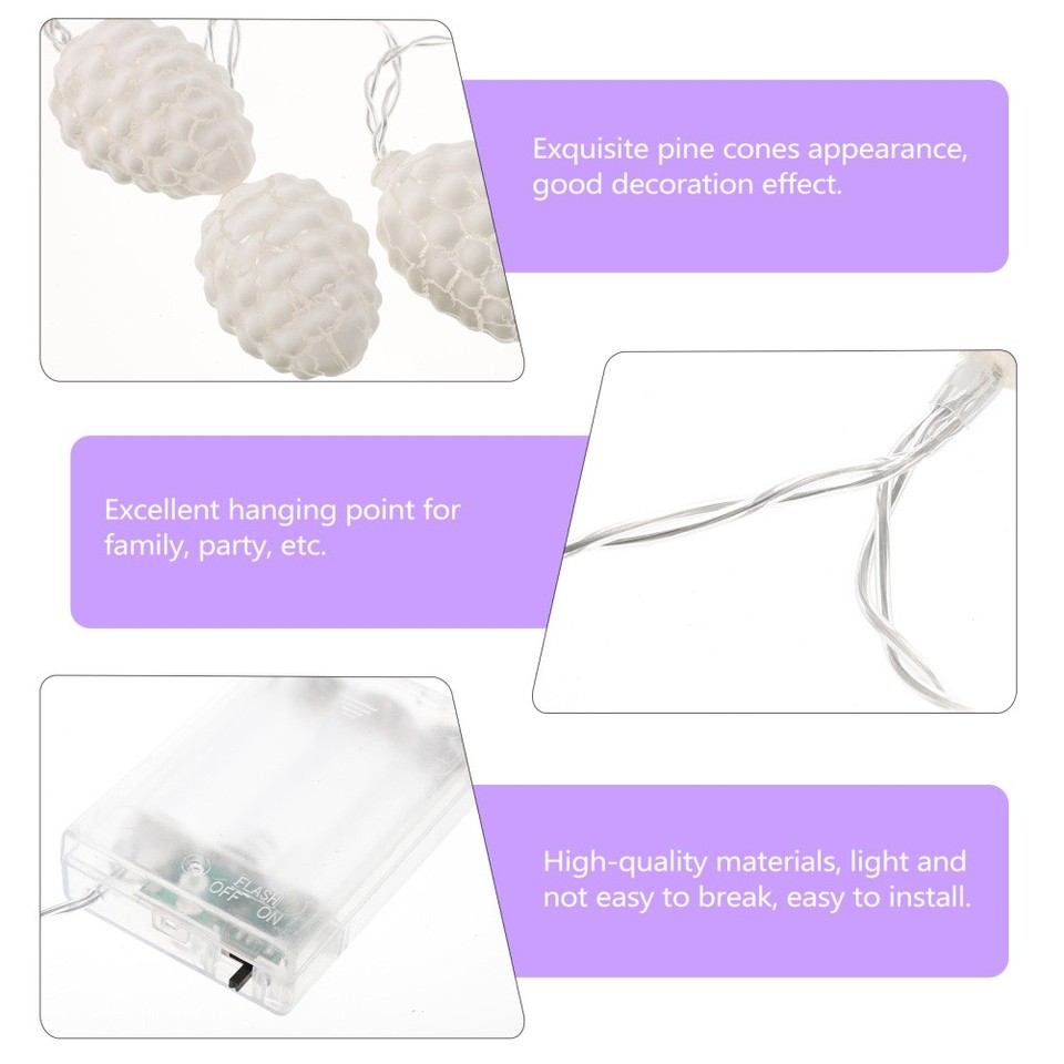 Pine Cones Design String Lamp Decorative Light Lights Decoration LED ...