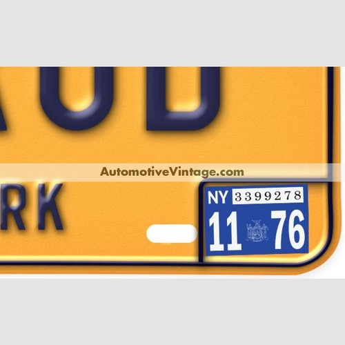 New York 1976 Vintage License Plate Registration Sticker | eBay