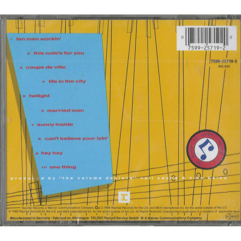 This Notes For You von Neil Young (CD, 1988) online kaufen | eBay