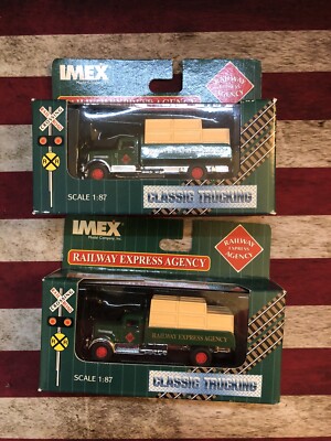 IMEX Classic Trucking Railway Express Agency Scale 1:87 Railroad HO Lot ...