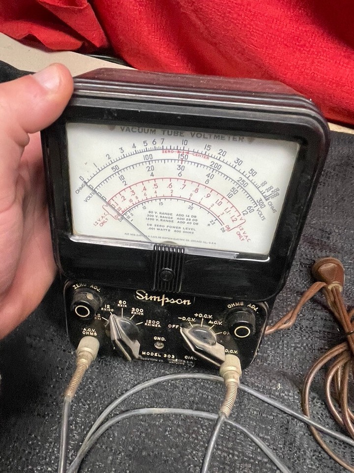 vintage Simpson 303 vacuum tube voltmeter volt meter | eBay