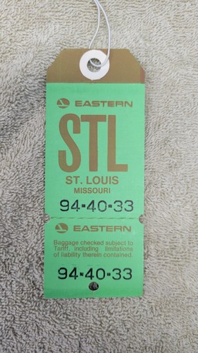 Eastern Airlines STL - Bag Tag new and unused | eBay