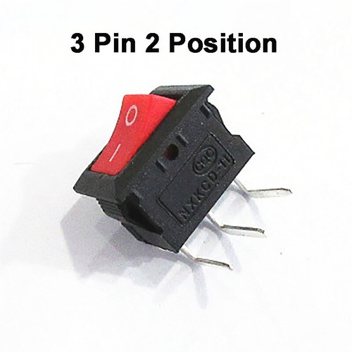 Small Mini On/Off Rocker Switch Rectangle SPST 16A 250V 2 Pin 3 Pin ...