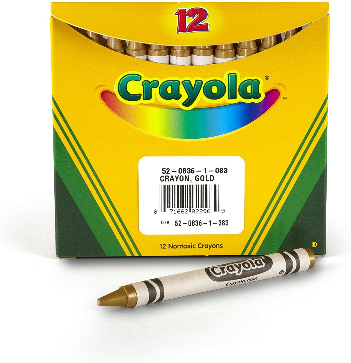 Crayola Bulk Crayons, Gold, 12 Count, Water Proof Double paper wrapped ...