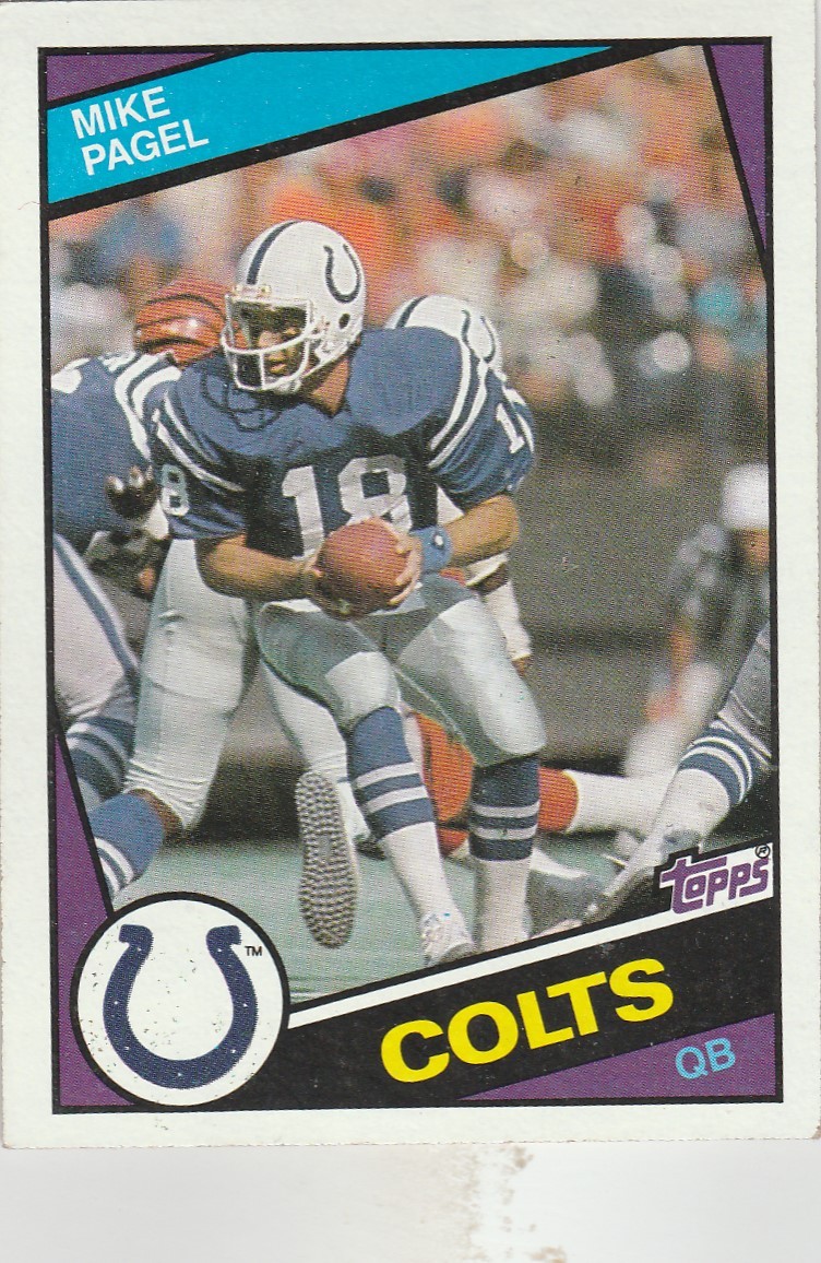 FREE SHIPPING-MINT-1984 Topps #18 Mike Pagel Indianapolis Colts ...