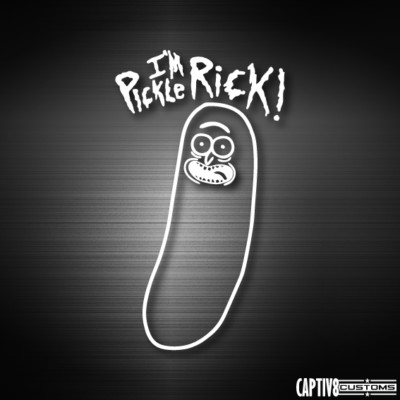 Pickle Rick - 18cm White Rick & Morty Vinyl Sticker | eBay Australia