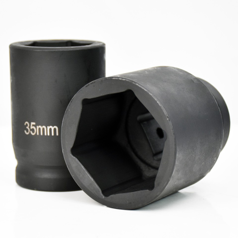 9PC 1" ONE INCH DRIVE DR DEEP BIG SIZE AIR BLACK IMPACT SOCKET WRENCH ...