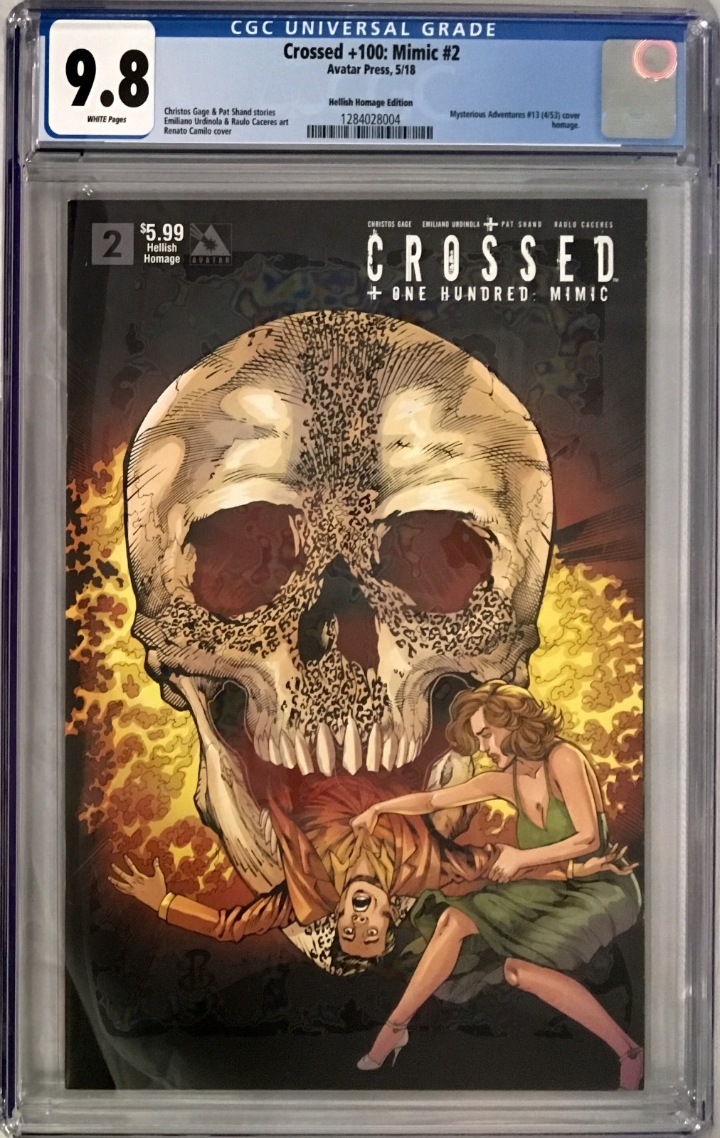 Crossed: + 100 Mimic #2 CGC 9.8 Renato Camilo Hellish Homage Variant ...
