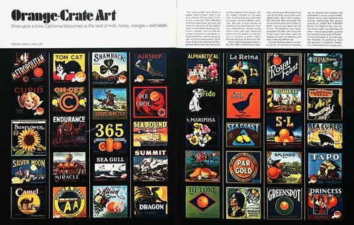 1971 ORANGE CRATE ART Genuine Vintage 2-PAGE Magazine Print 13" x 20 ...