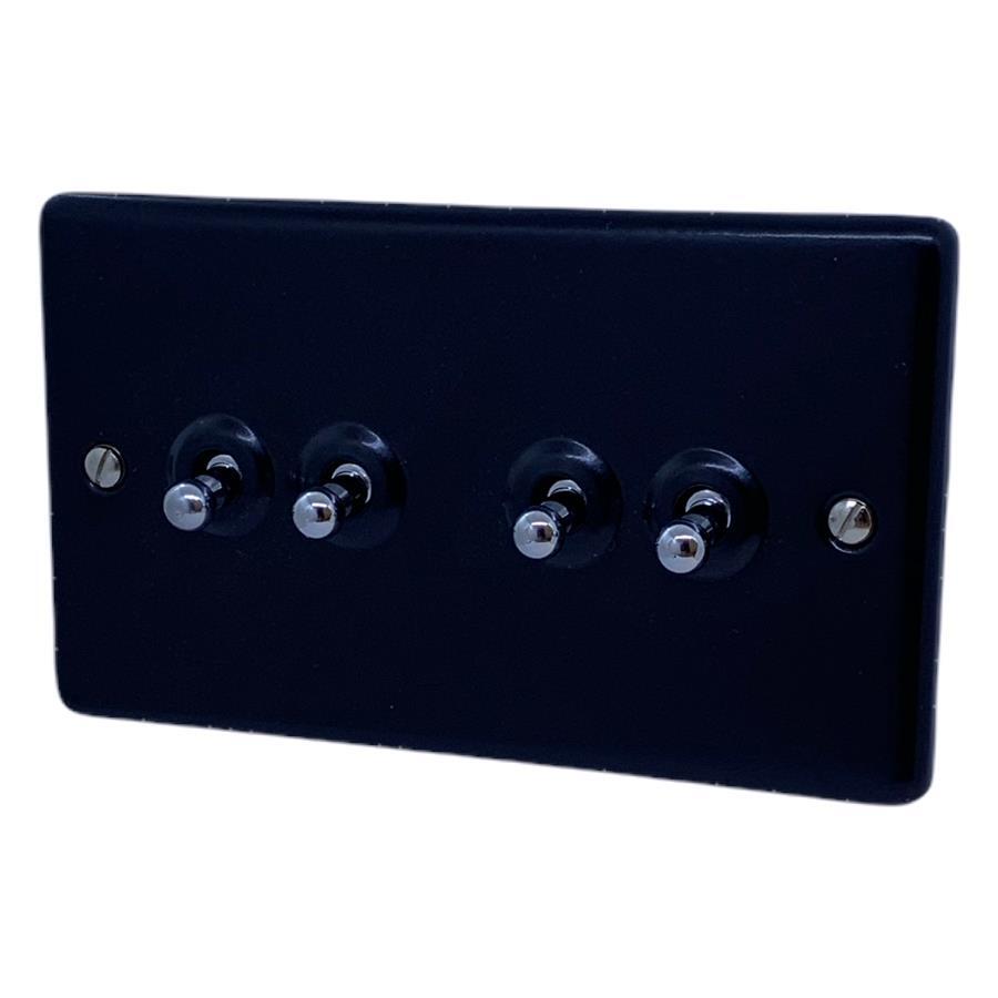 Matt Black CFB3-PC Light Switches, Plug Sockets, Dimmers, Cooker, Fuse ...