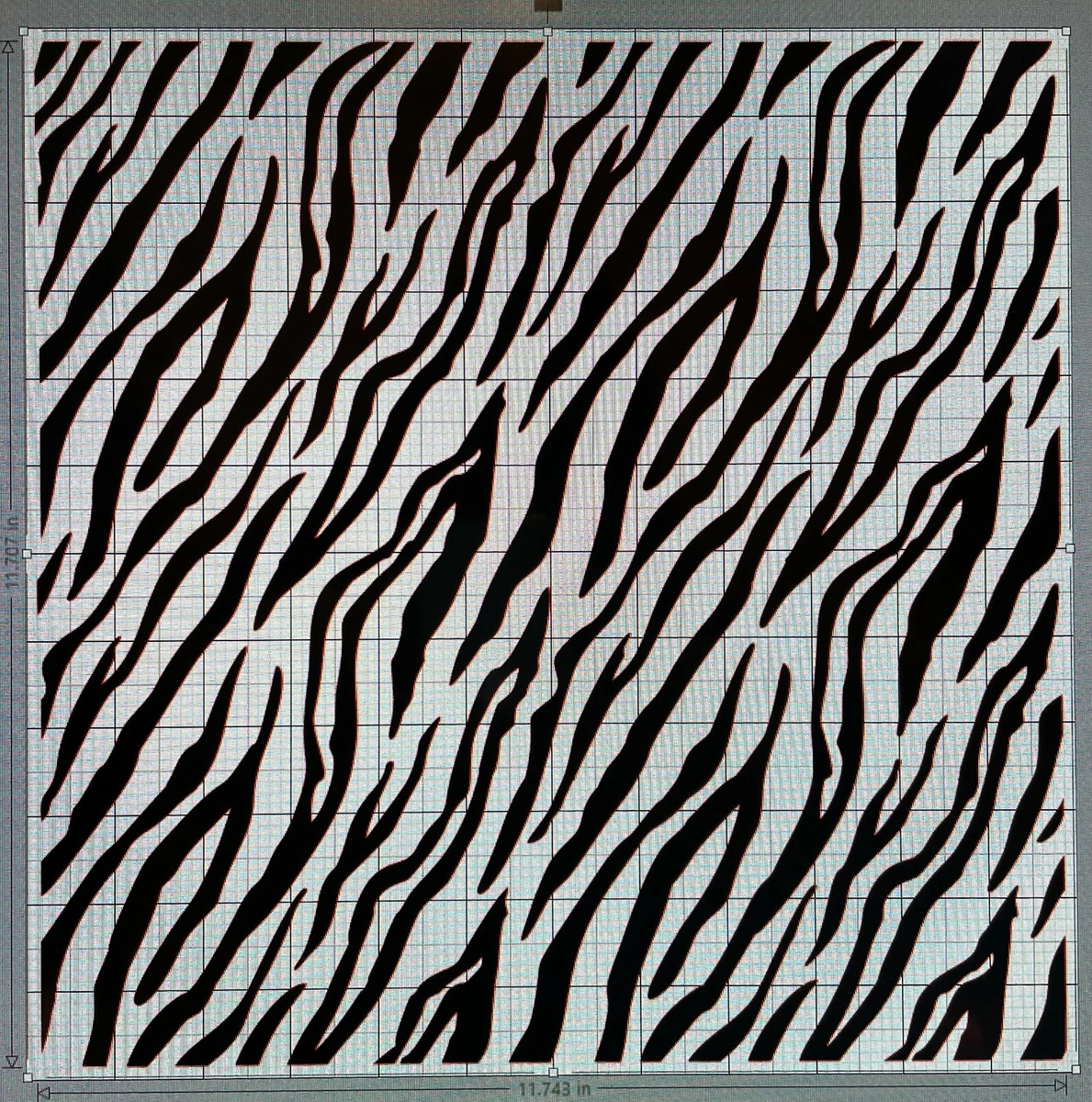Tiger Pattern Stencil