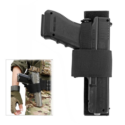 Concealed Carry Tactical Gun Holster Hook & Loop Adjustable Button Snap ...