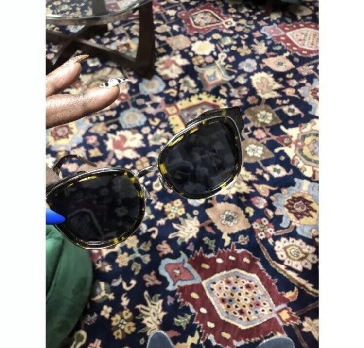 Christian Dior Brown Leopard Print Sunglasses Square … - Gem