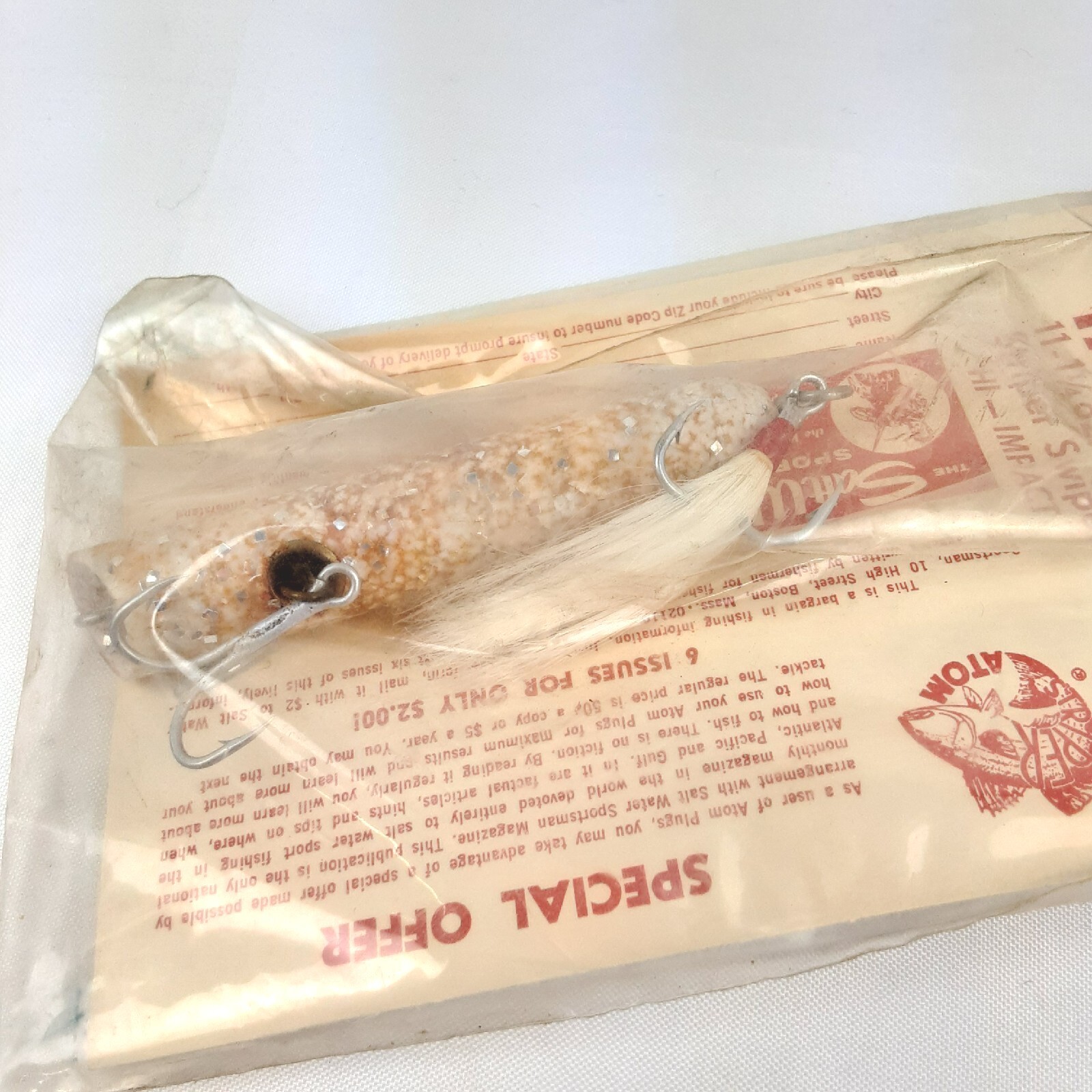 Vintage ATOM Talking Stripper Swiper Saltwater Fishing Lure 11-1 1/4oz ...