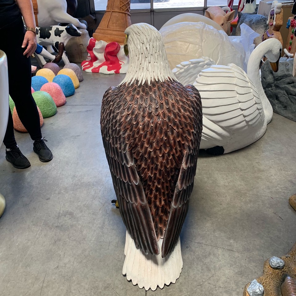 Standing Bald Eagle Life Size Resin Statue Bird Animal Display Prop ...
