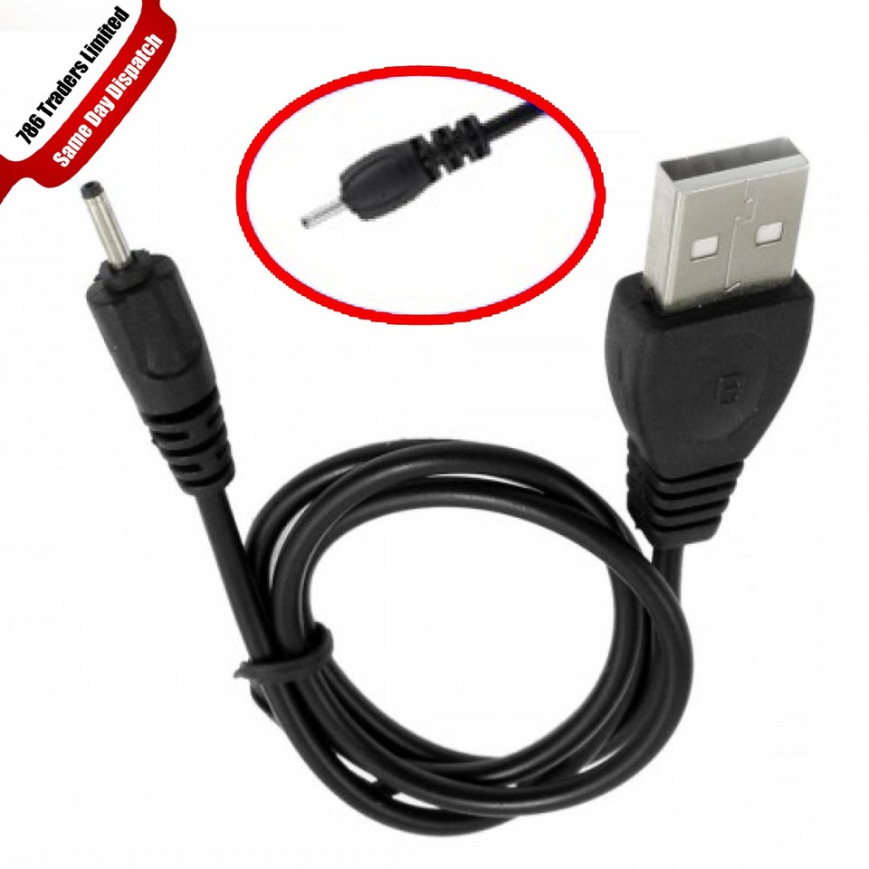 Nokia Mobile Small Pin USB Charging Lead Cord for CA-100C - 2mm to USB ...