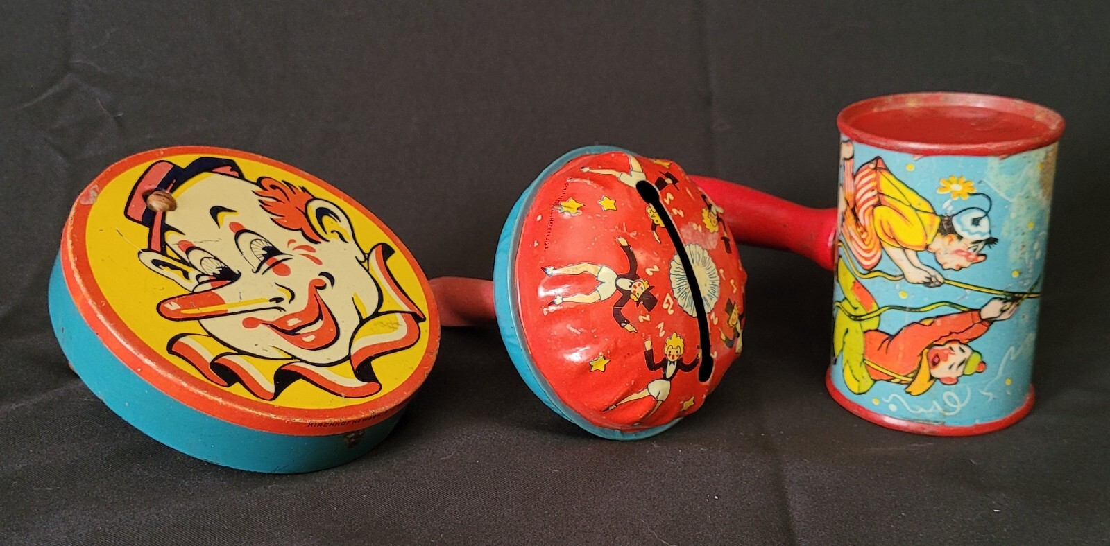 Lot of 3 Vintage Tin Party Noisemakers | eBay