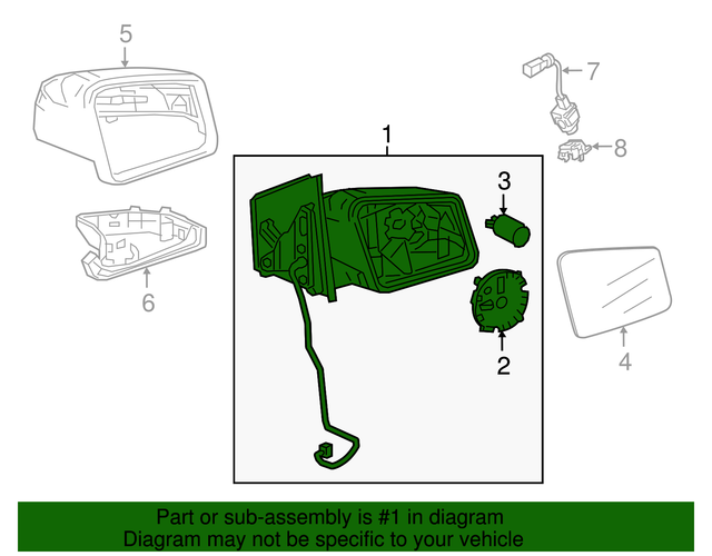Genuine Mercedes-Benz Mirror Assembly 1568103000 OEM for sale online | eBay