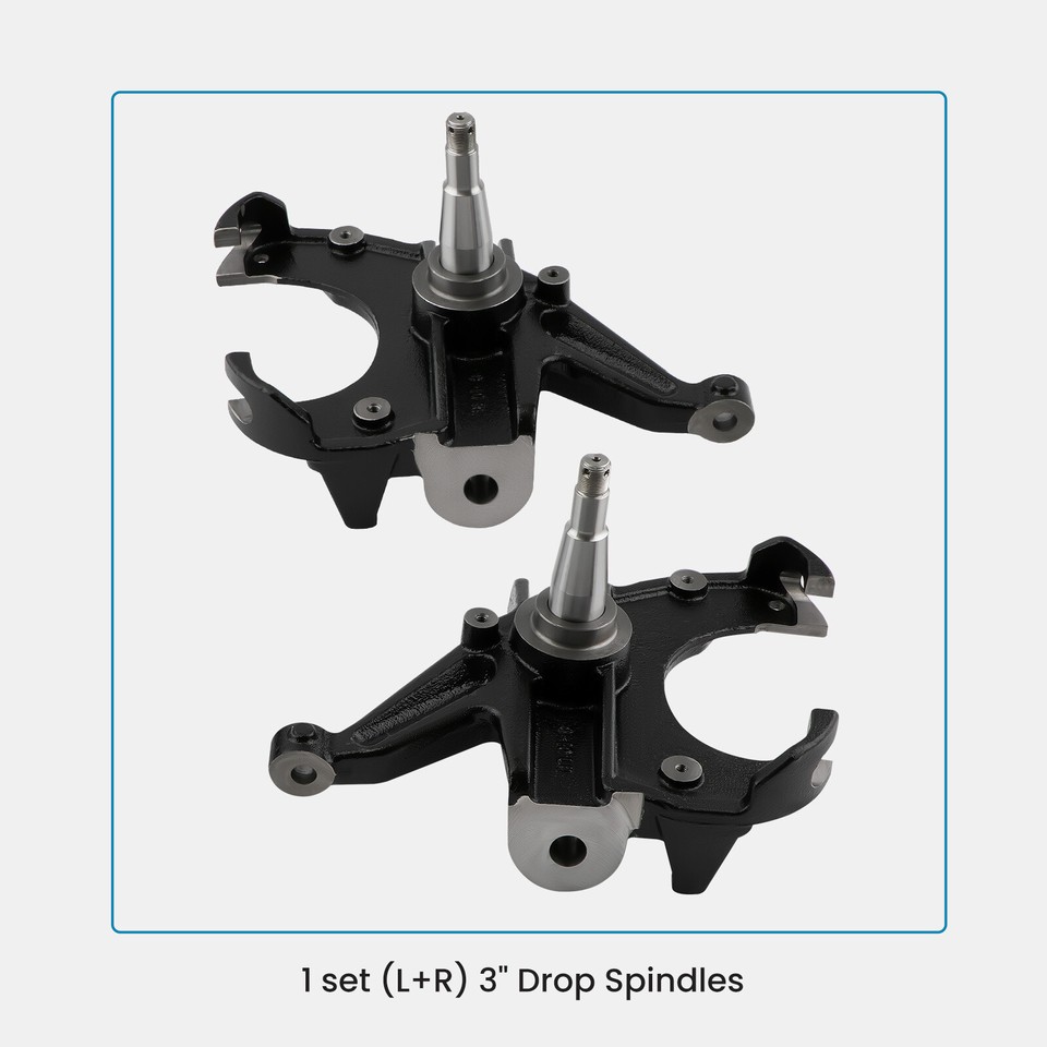 3" Drop Spindle Lowering Kit 1.25" Rotor For Chevrolet Chevy C10 2WD 73 ...