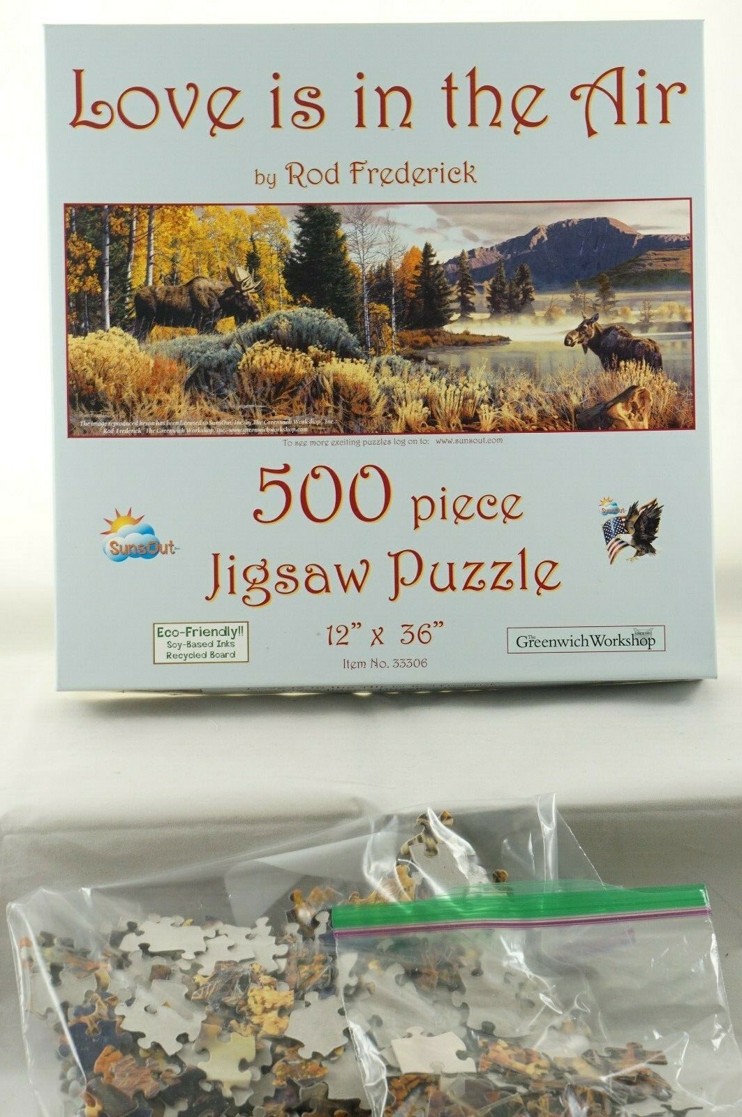 SunsOut Jigsaw Puzzle Love Is In The Air Rod Frederick Moose Mating 500 ...