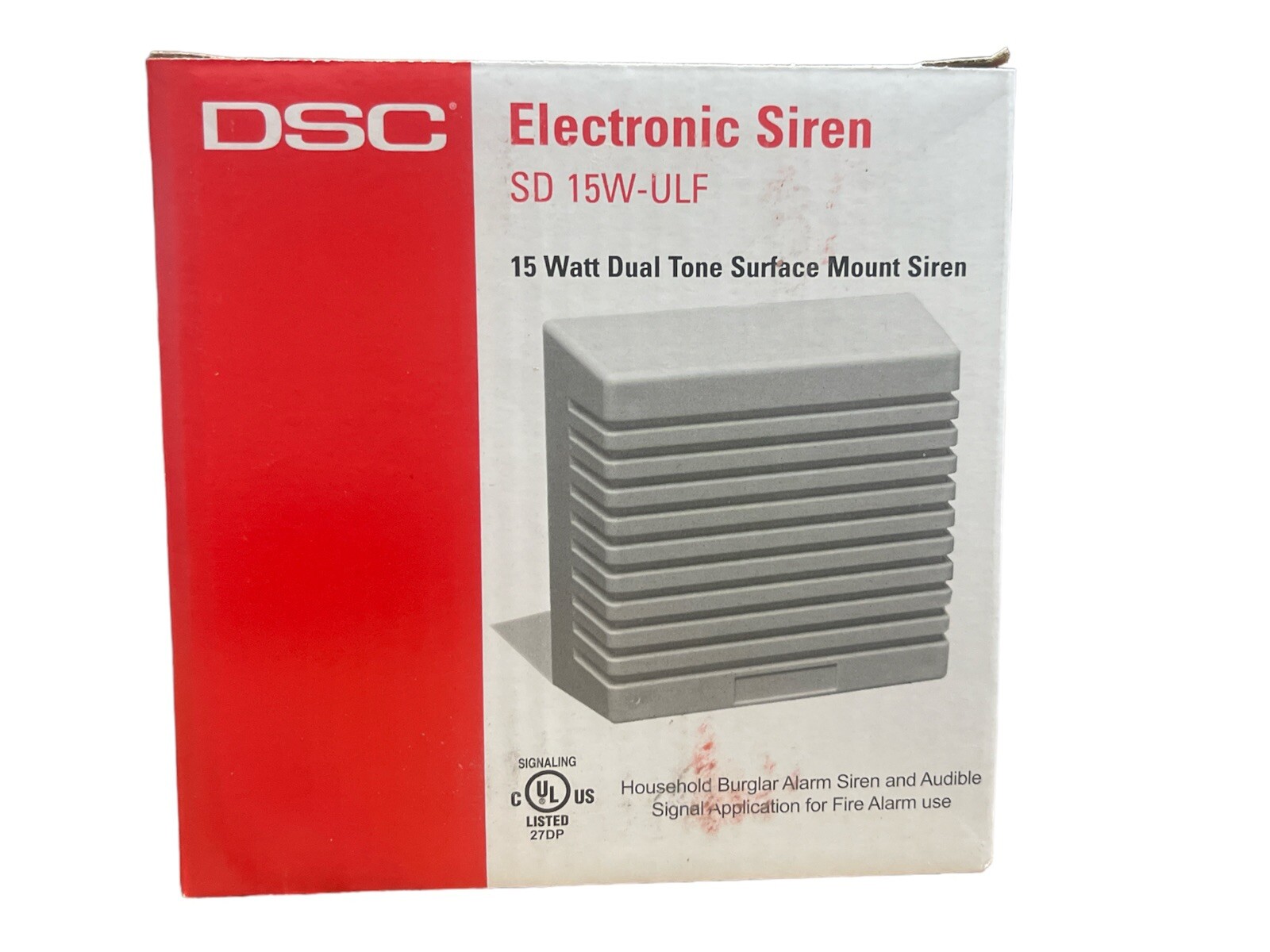 DSC SD 15W-ULF 15 Watt Dual Tone Surface Mount Household Burglar Alarm ...