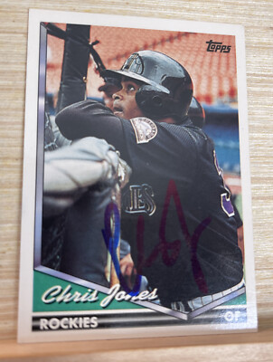 Chris Jones Signed Baseball Card (Colorado Rockies) 1994 Topps #496 | eBay