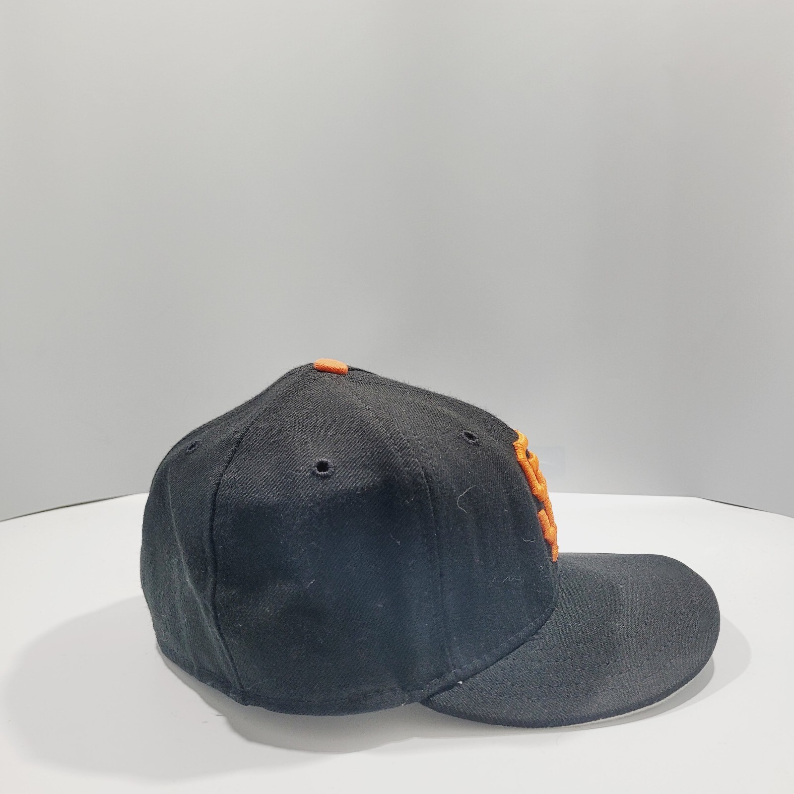 San Francisco Giants Hat Fitted Mens 7 1/8 Black Plain Logo MLB ...